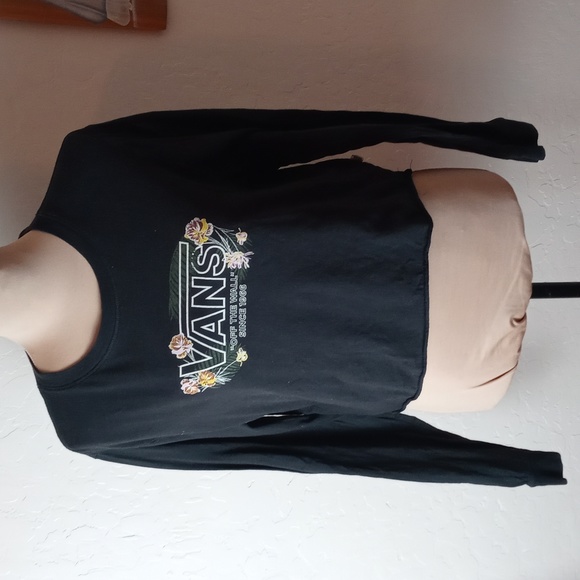 Vans | Tops | Vans Womens Cropped Tee Shirt | Poshmark